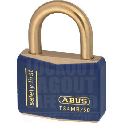 Abus Inox T84MB/30 Coated Brass Padlock – Lockout Tagout Safety Ltd