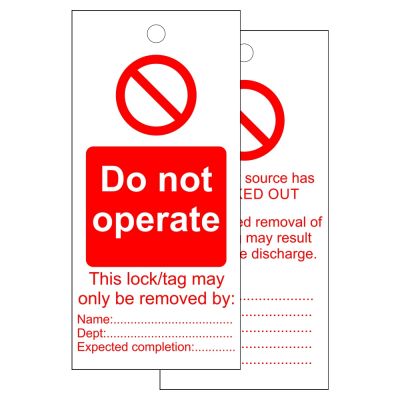 Brady Lockout Tags with Ties – Lockout Tagout Safety Ltd