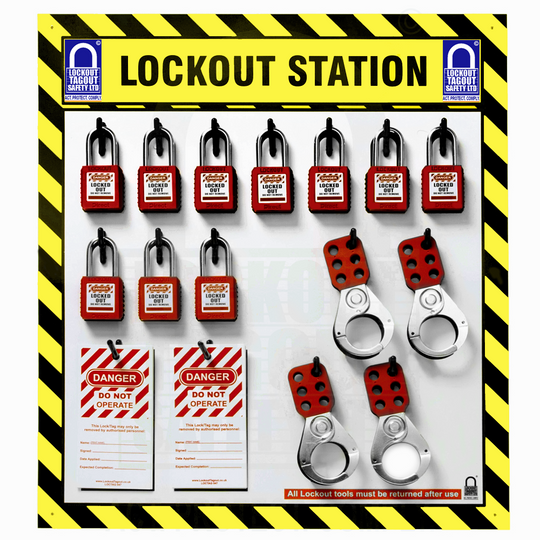 LBPREM10 Premium Lock Board 10 Capacity – Lockout Tagout Safety Ltd
